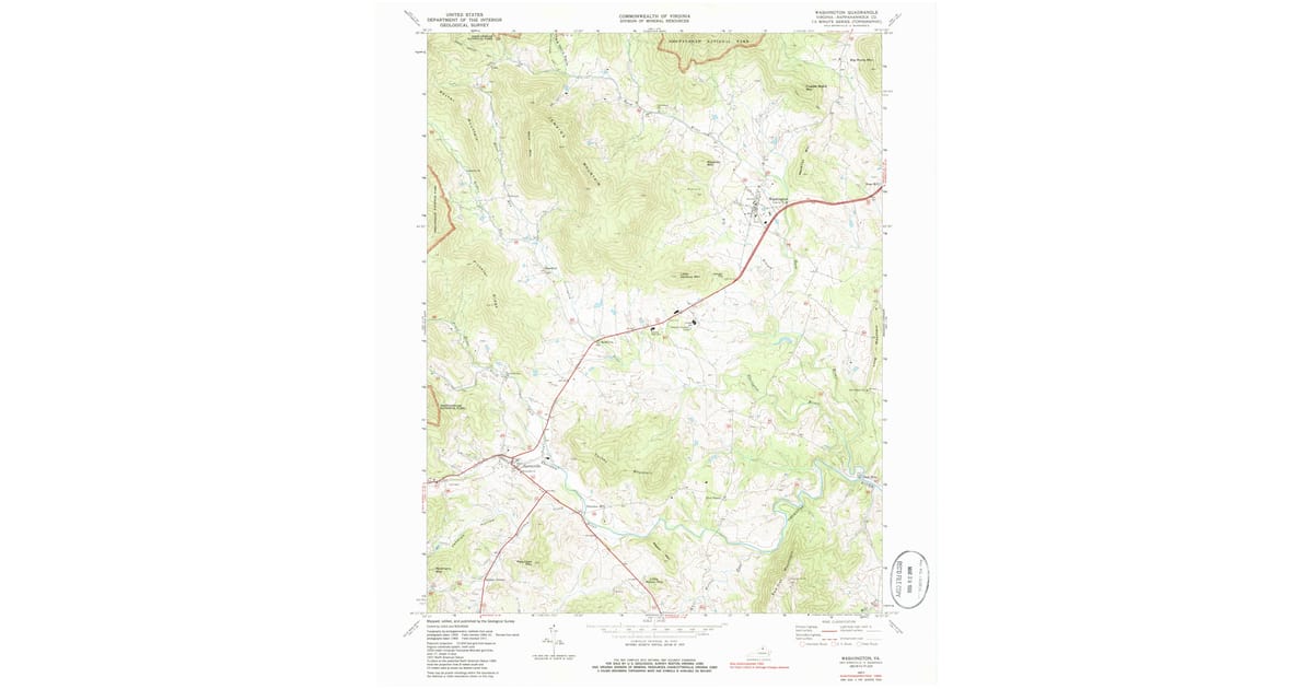 1971 Map of Washington, VA — High-Res | Pastmaps