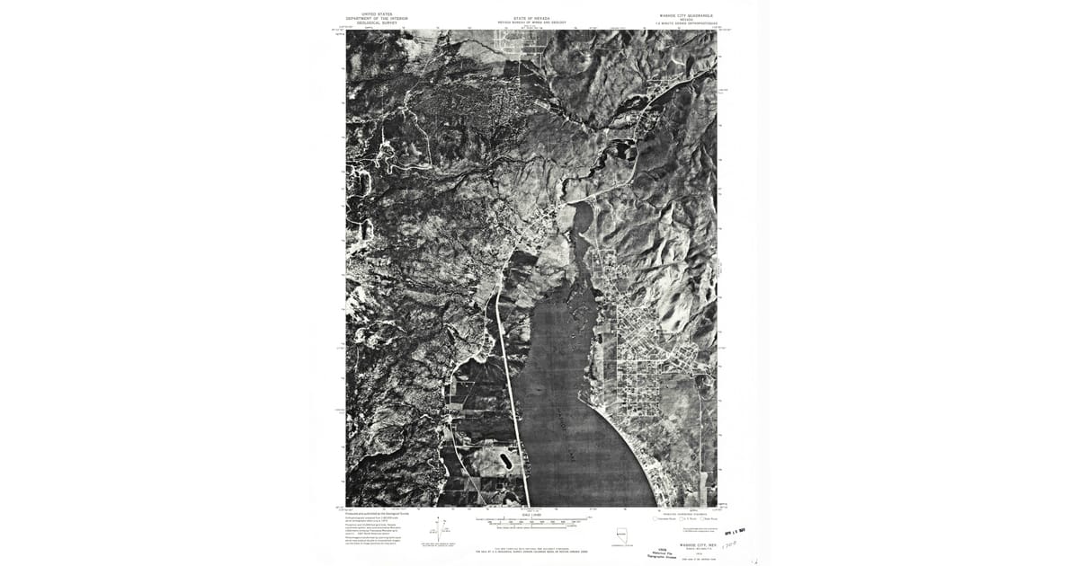 1970s Maps of Franktown, NV | Pastmaps