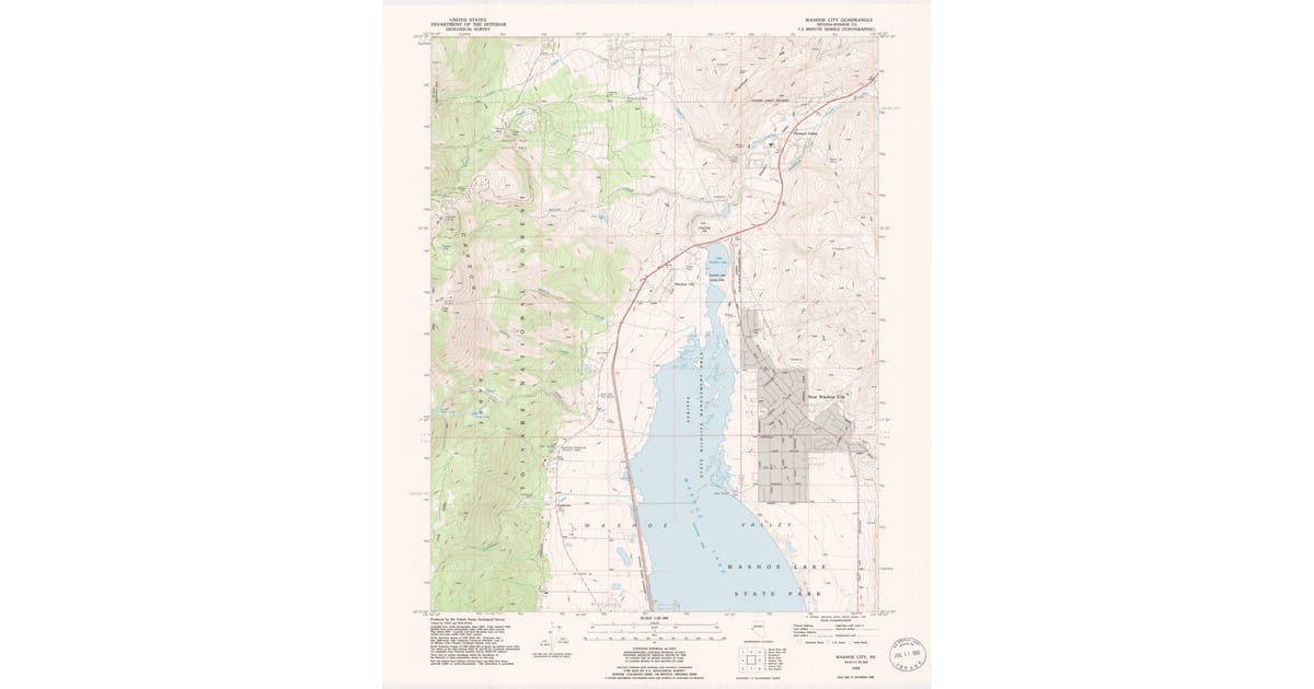 1994 Map of Washoe City, Washoe County, NV — High-Res | Pastmaps