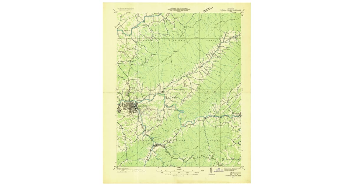 1930s Maps of Hickory Tree, TN | Pastmaps