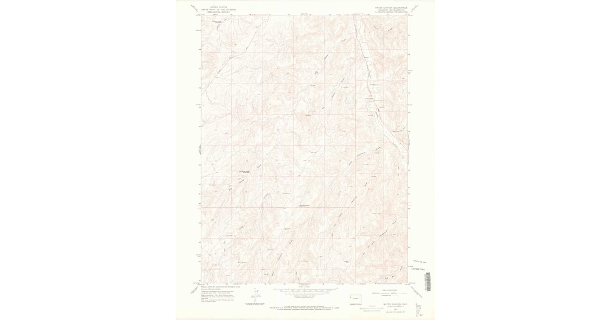 1964 Map of Water Canyon, Rio Blanco County, CO — High-Res | Pastmaps