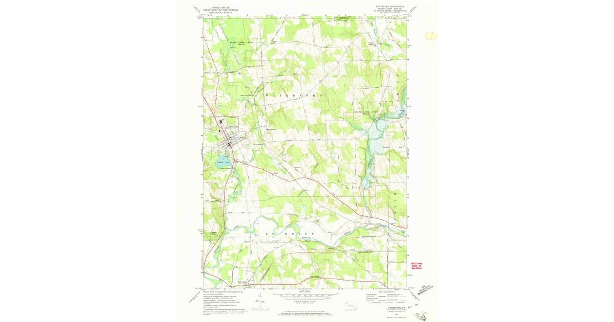 1967 Map of Waterford, Erie County, PA — High-Res | Pastmaps