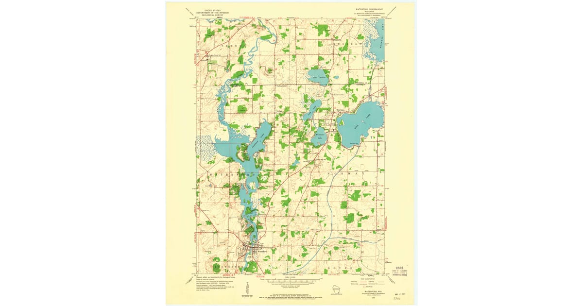 1959 Map of Waterford, WI — High-Res | Pastmaps