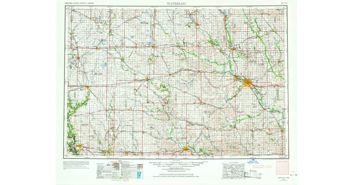 Old Maps of Denver, IA for Metal Detecting | Pastmaps