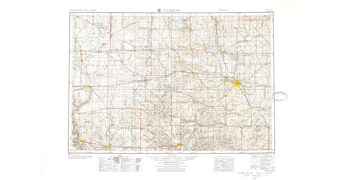 1955 Map of Waterloo, IA — High-Res | Pastmaps