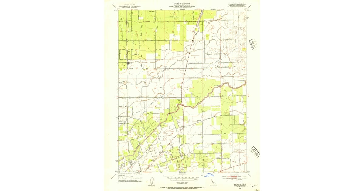 1953 Map of Waterloo, CA — High-Res | Pastmaps