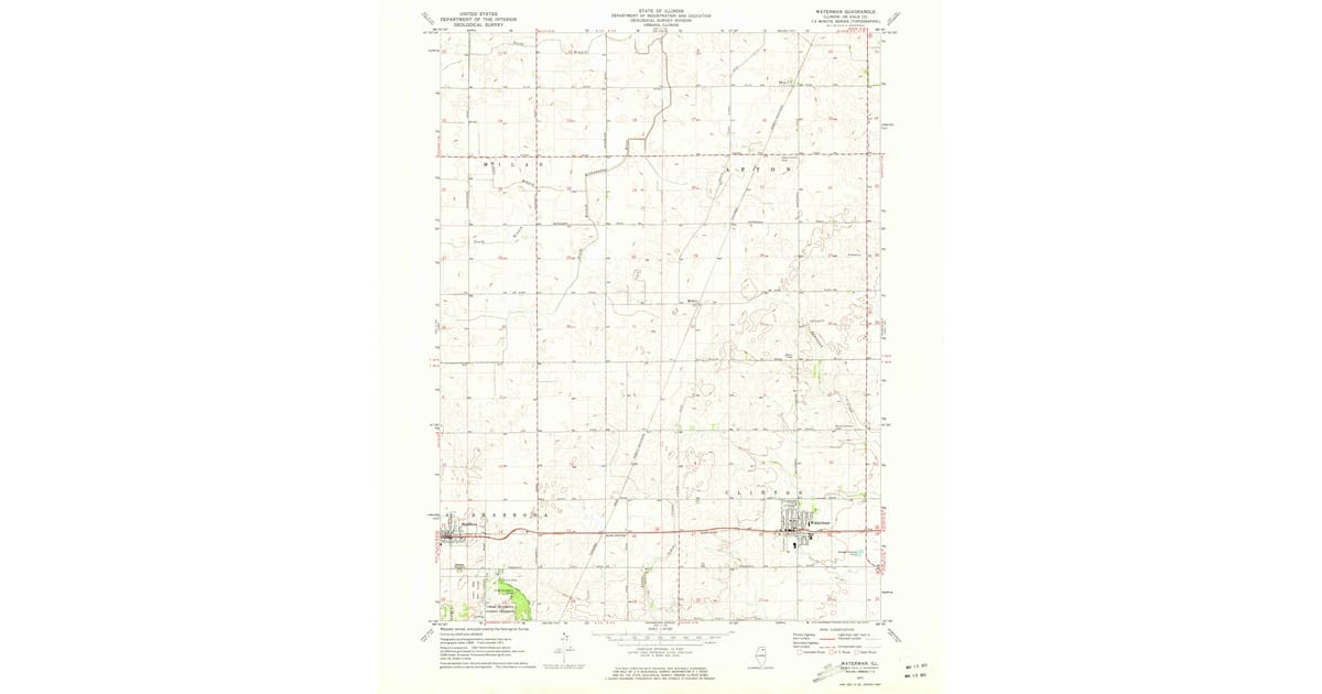 1971 Map of Waterman, IL — High-Res | Pastmaps