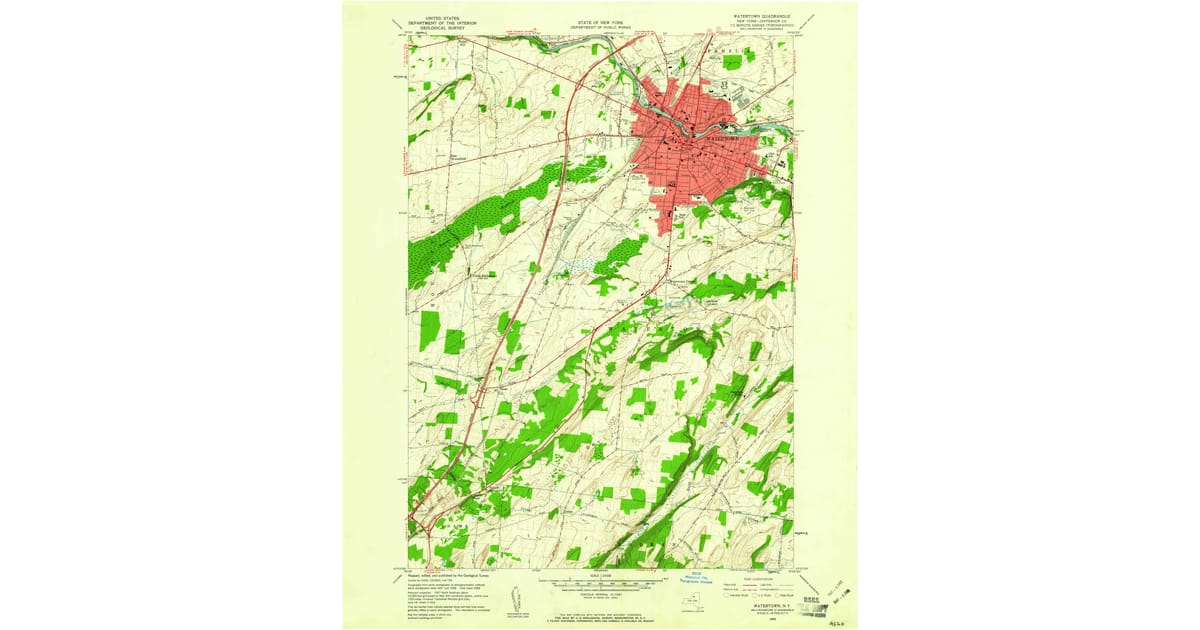 1959 Map of Watertown, NY — High-Res | Pastmaps