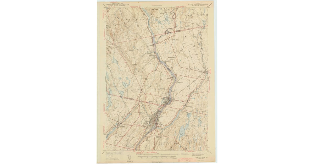 1943 Map of Waterville, ME — High-Res | Pastmaps