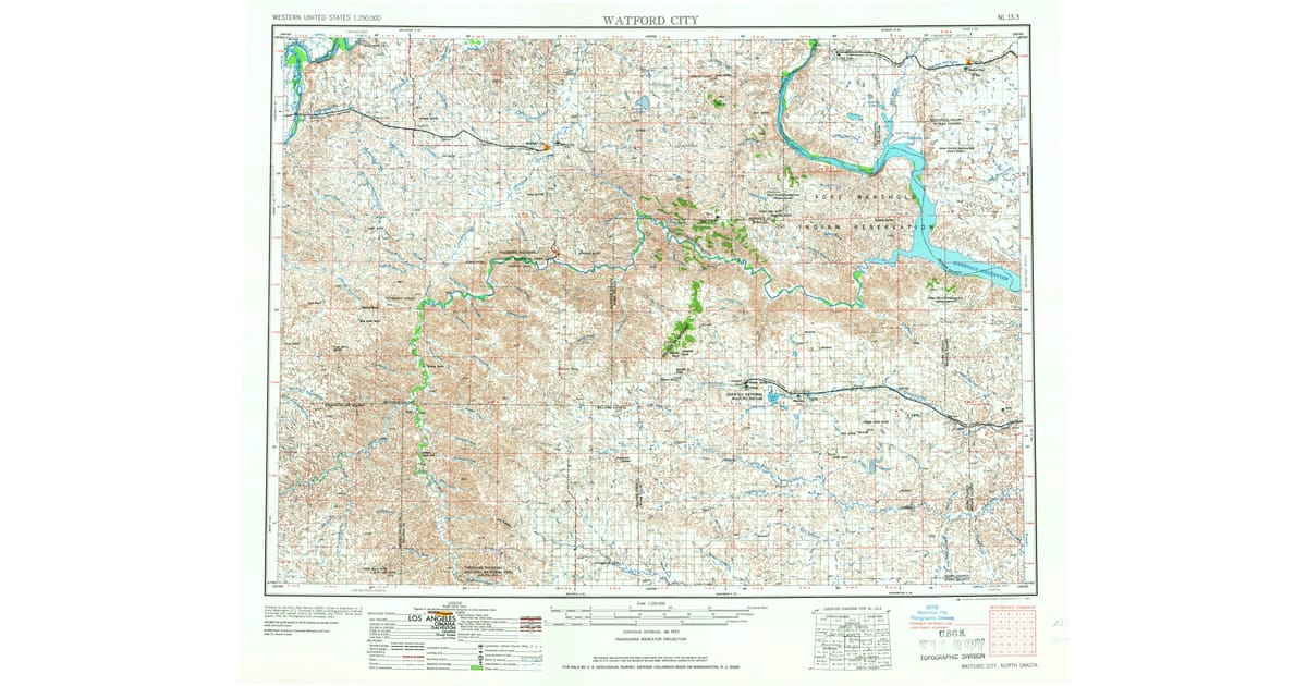 1960s Maps of Mercer County, ND | Pastmaps