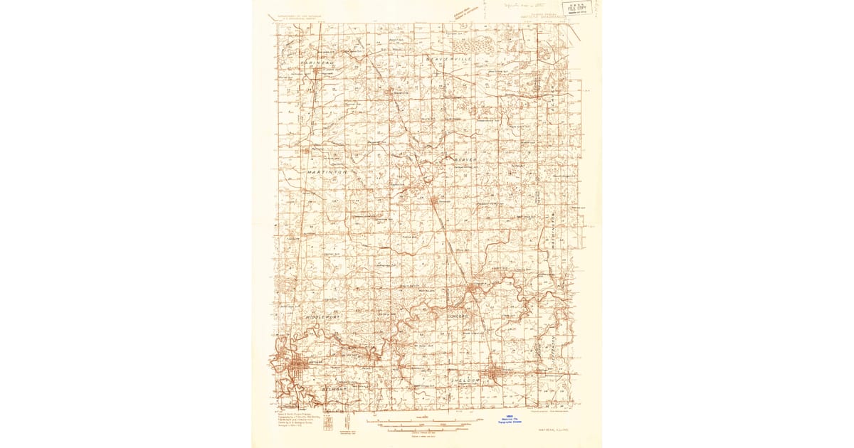 1935 Map of Watseka, IL — High-Res | Pastmaps