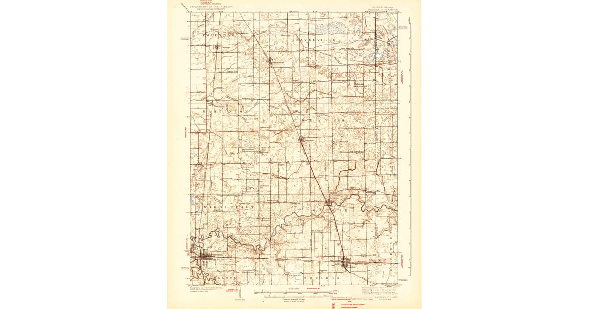 1939 Map of Watseka, IL — High-Res | Pastmaps