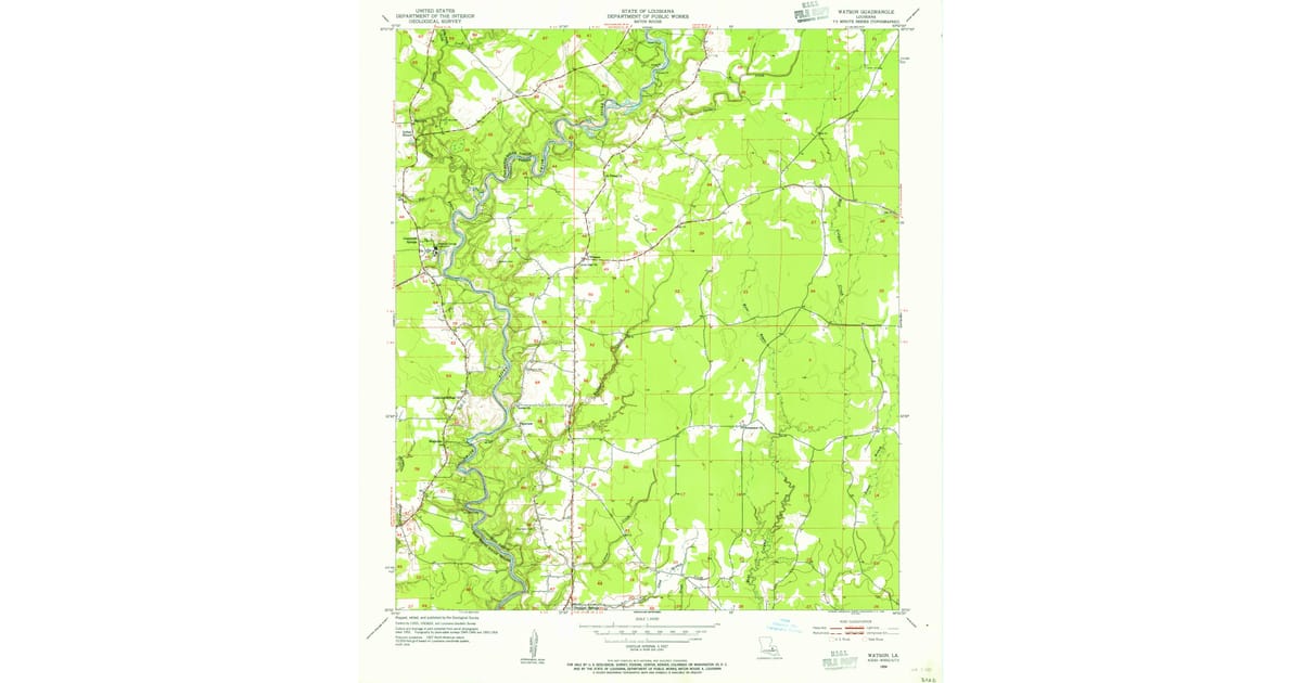 1950s Maps of Summerfield, Livingston Parish | Pastmaps