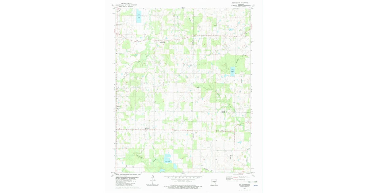1980s Maps of Prairie County, AR | Pastmaps