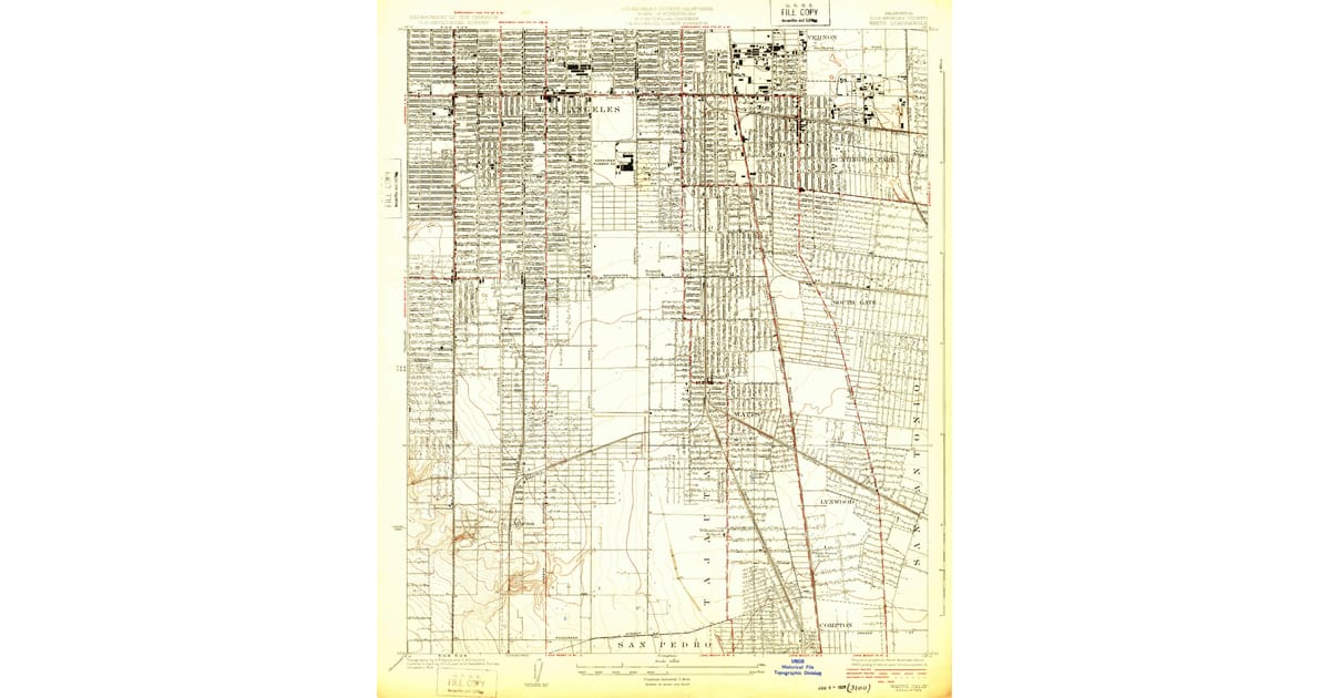 1924 Map of Watts, Los Angeles County, CA — High-Res | Pastmaps