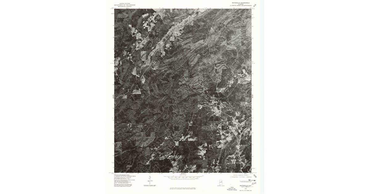 1975 Map of Wattsville, St. Clair County, AL — High-Res | Pastmaps