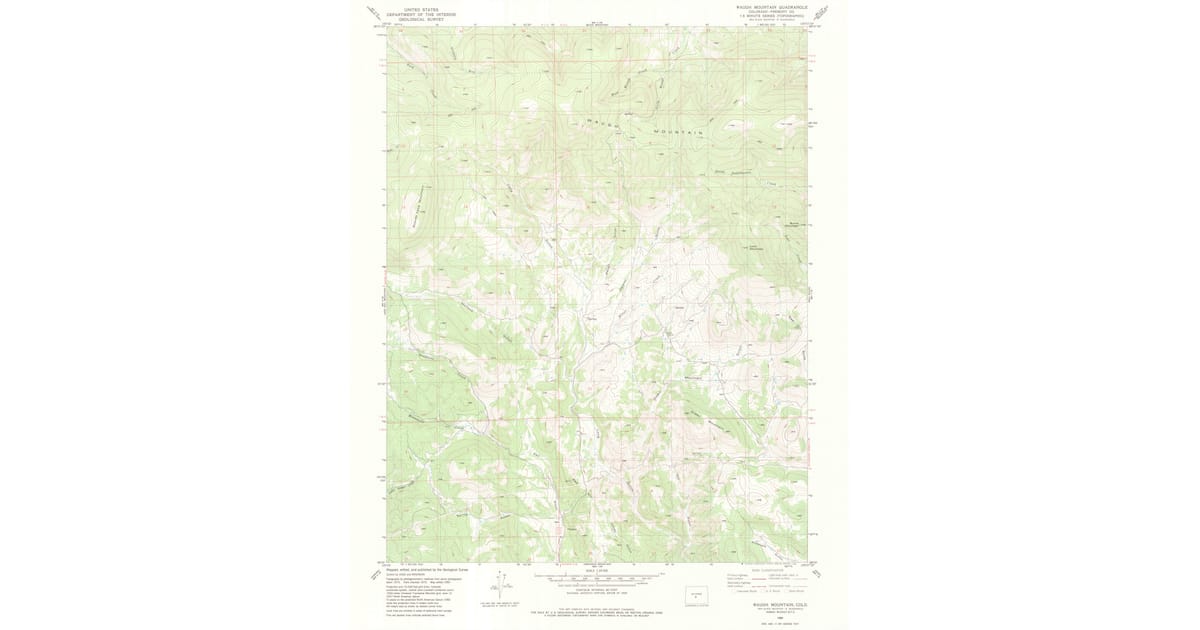 1983 Map of Waugh Mountain, Fremont County, CO — High-Res | Pastmaps