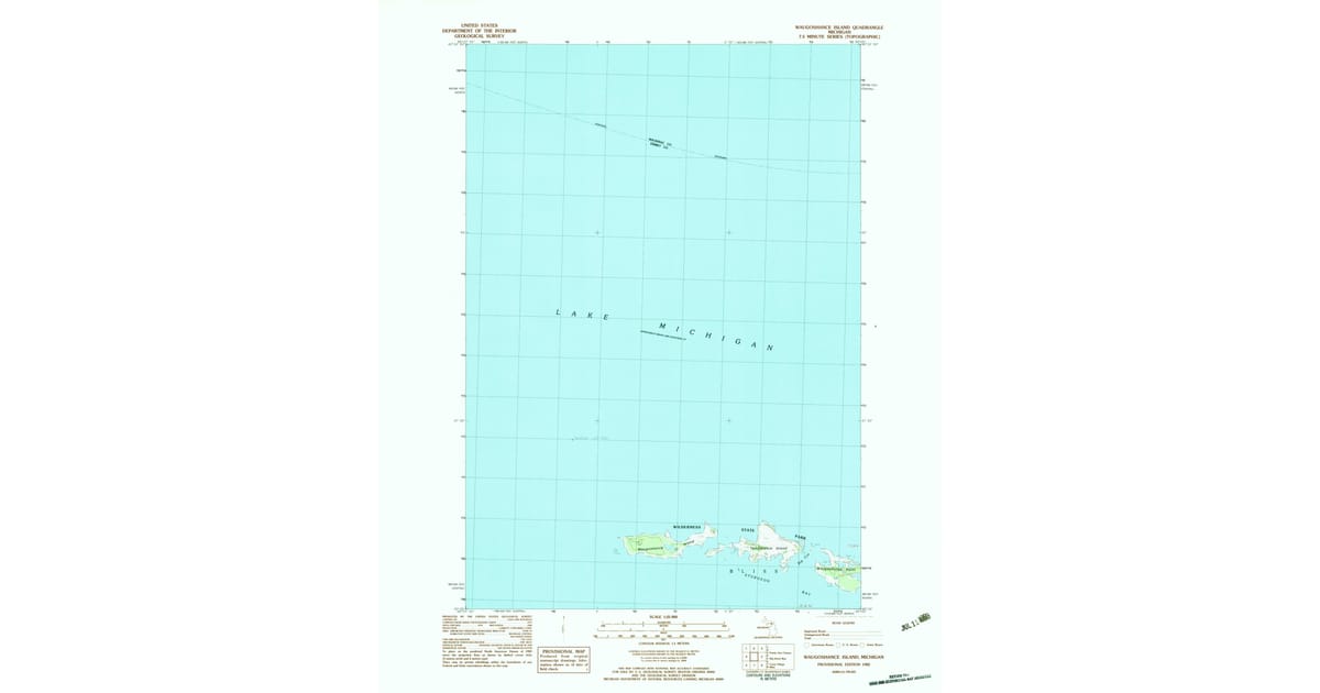 1982 Map of Waugoshance Island, Emmet County, MI — High-Res | Pastmaps