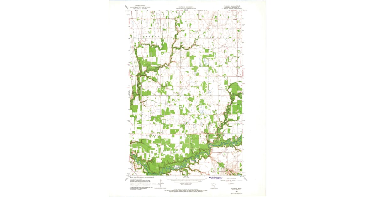 1965 Map of Waukon, Norman County, MN — High-Res | Pastmaps
