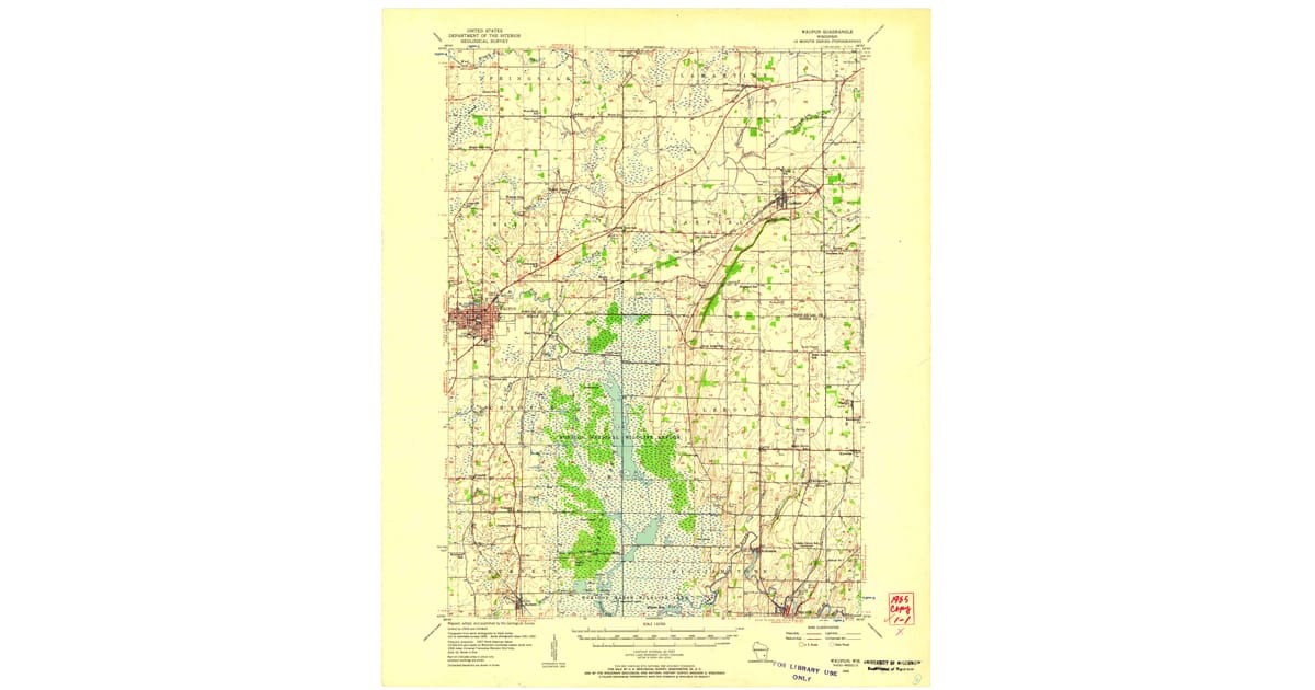 Old Maps of Waupun, WI for Hiking & Exploration | Pastmaps