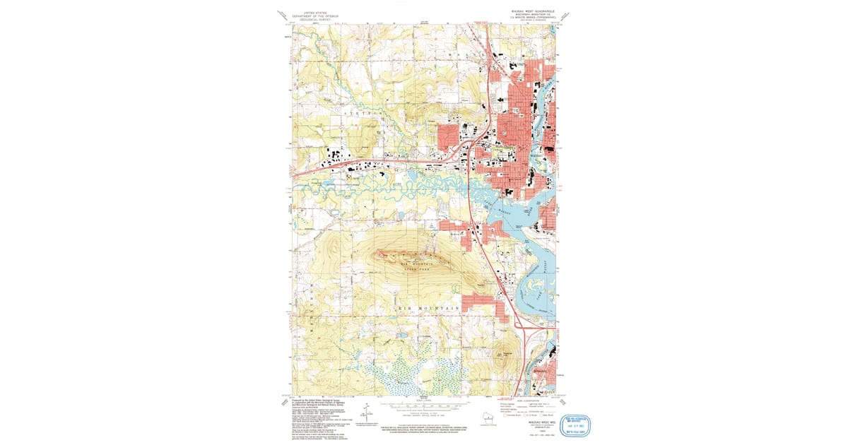 1993 Map of Wausau West, Marathon County, WI — High-Res | Pastmaps