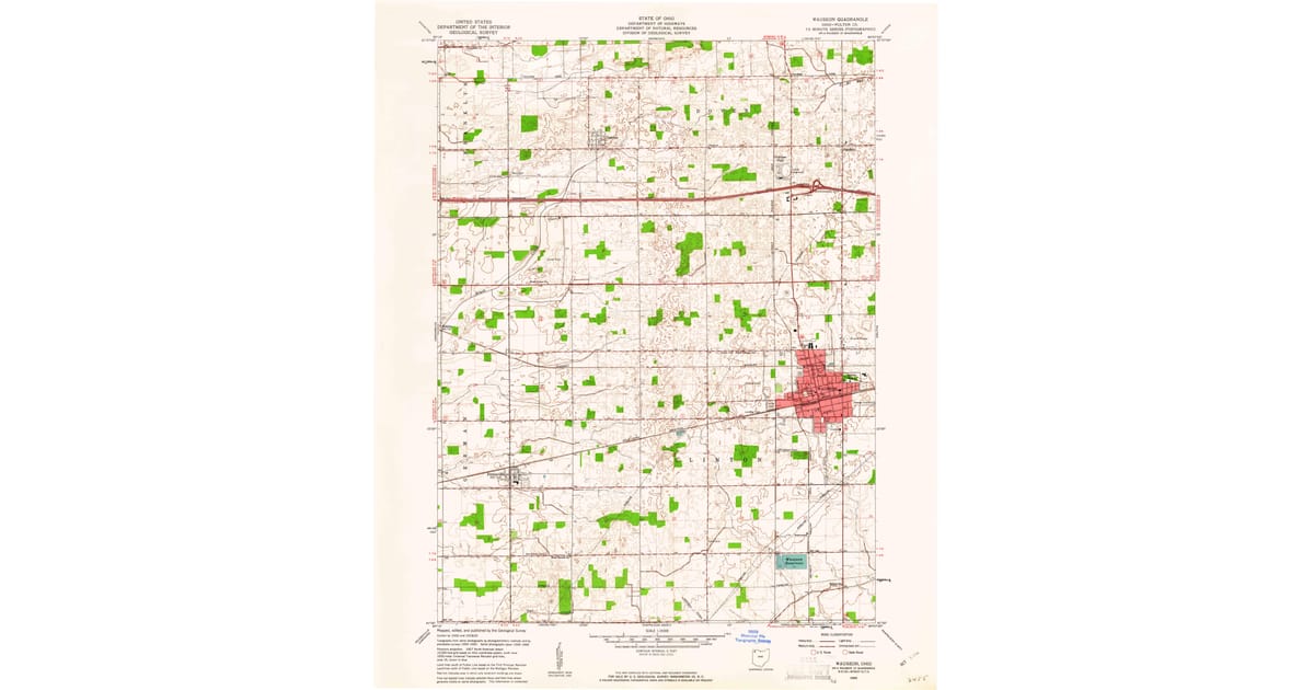 1960 Map of Wauseon, OH — High-Res | Pastmaps