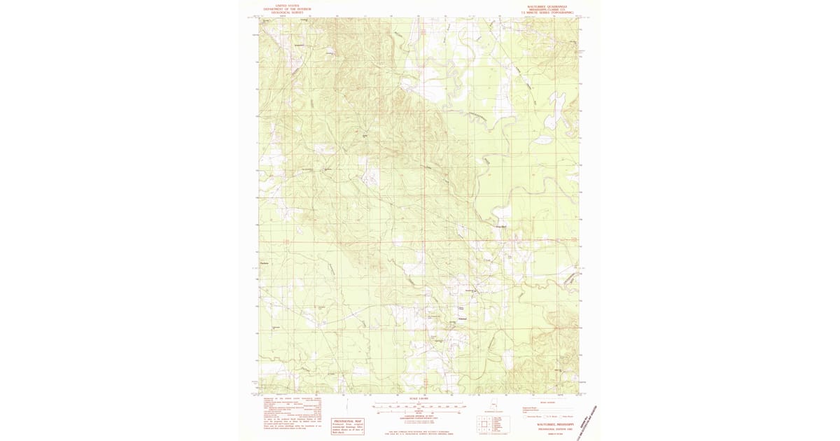 1983 Map of Wautubbee, Clarke County, MS — High-Res | Pastmaps