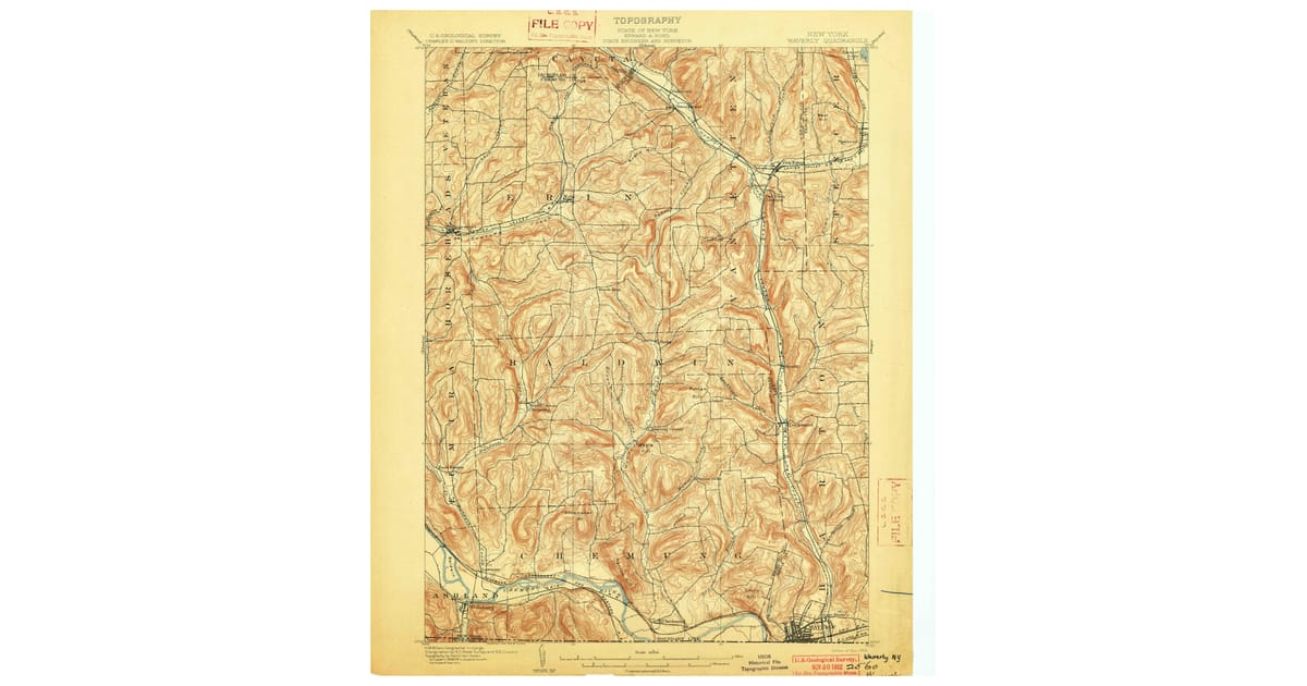 1902 Map of Waverly, NY — High-Res | Pastmaps