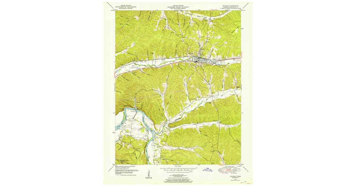 1950 Map of Waverly, TN — High-Res | Pastmaps