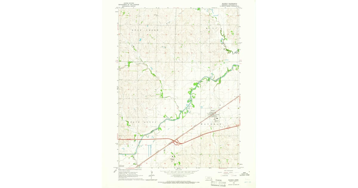 1964 Map of Waverly, NE — High-Res | Pastmaps