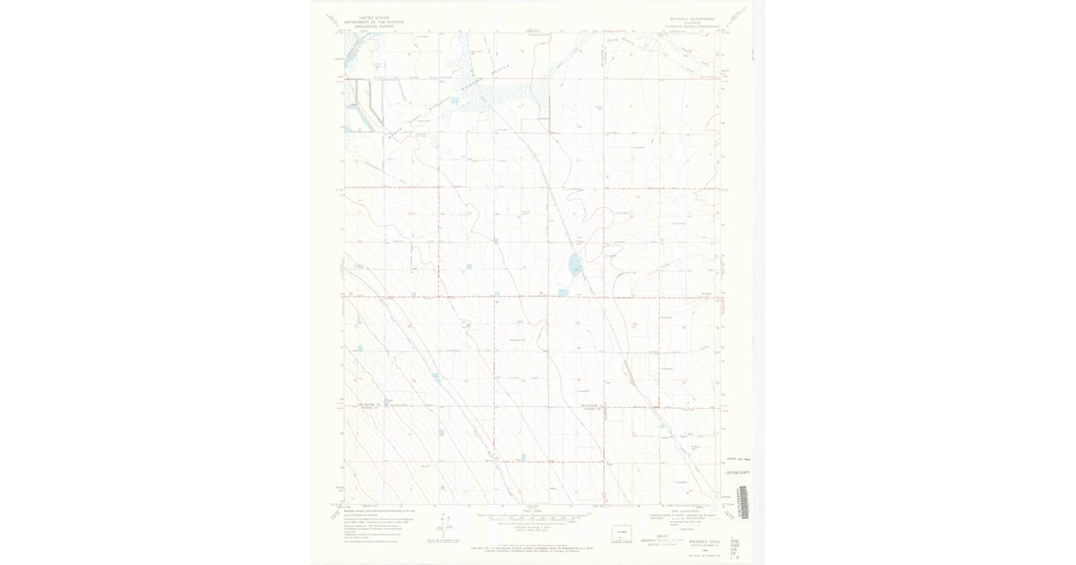 1969 Map of Waverly, Rio Grande County, CO — High-Res | Pastmaps