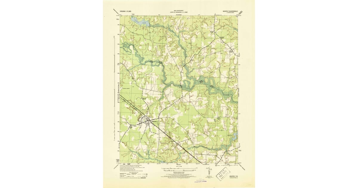1944 Map of Waverly, VA — High-Res | Pastmaps