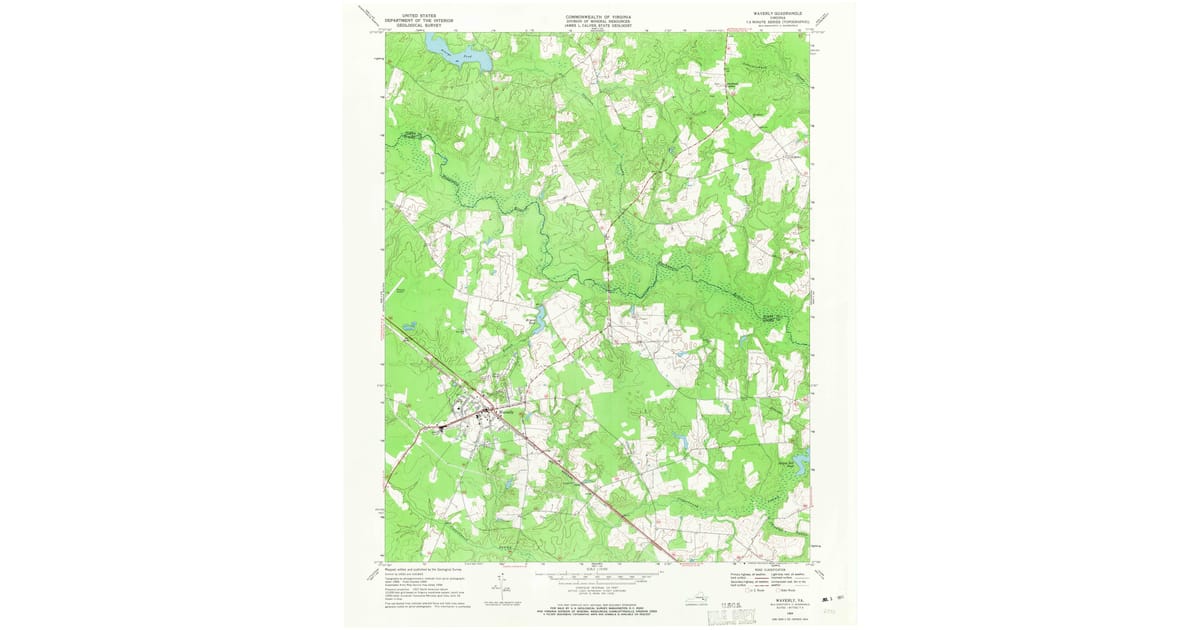 1969 Map of Waverly, VA — High-Res | Pastmaps