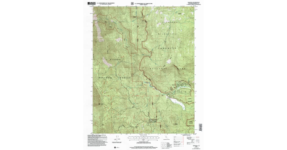 2004 Map of Wawona, CA — High-Res | Pastmaps