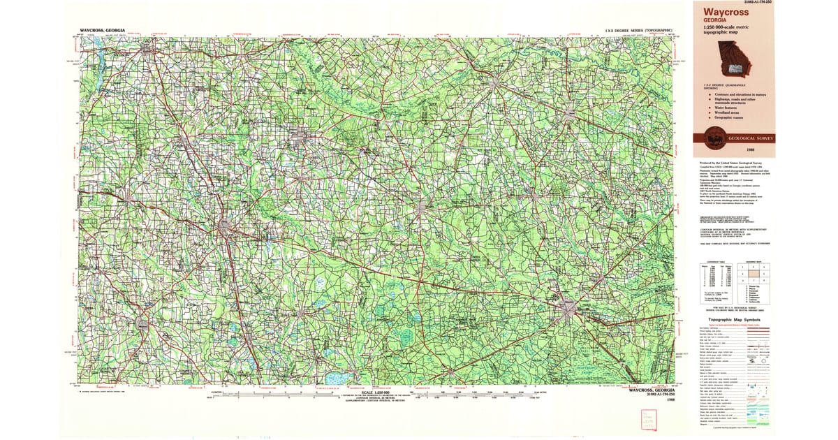 1980s Maps of Patterson, GA | Pastmaps