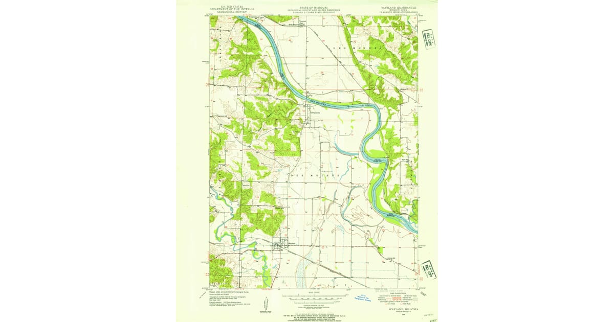 1949 Map of Wayland, MO — High-Res | Pastmaps