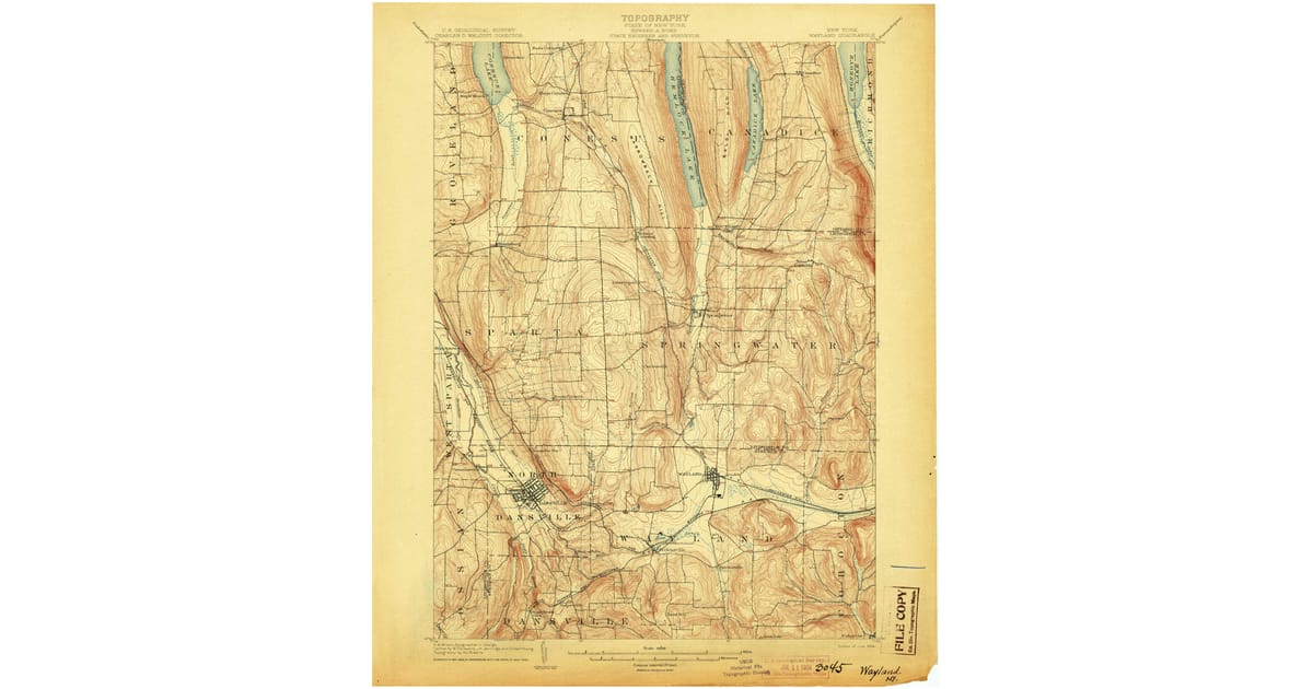 1904 Map of Wayland, Livingston County, NY — High-Res | Pastmaps