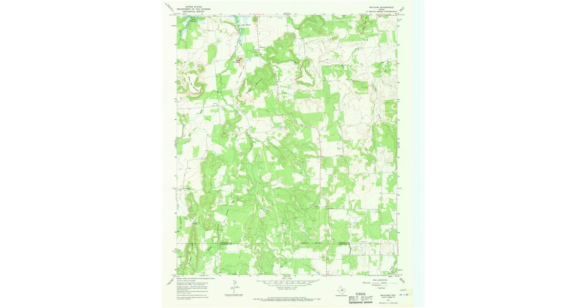 1967 Map of Wayland, Stephens County, TX — High-Res | Pastmaps