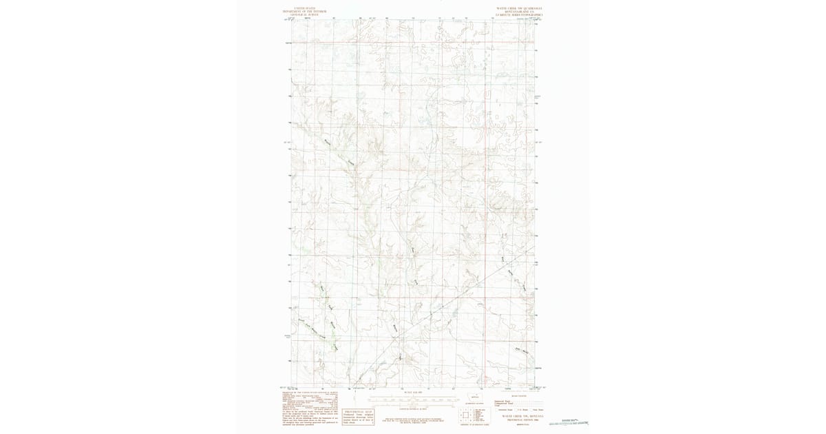 1984 Map of Wayne Creek NW, Blaine County, MT — High-Res | Pastmaps