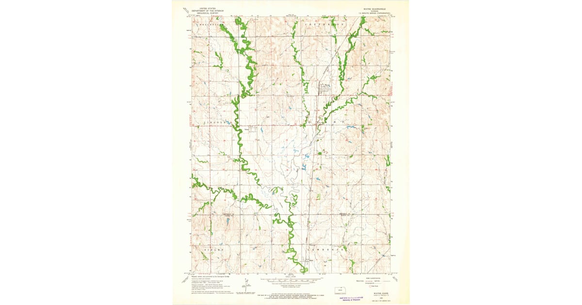 1965 Map of Wayne, Republic County, KS — High-Res | Pastmaps
