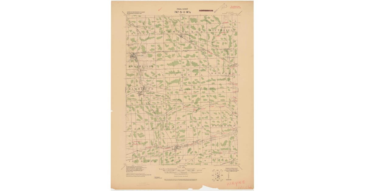1910s Maps of Romulus, MI | Pastmaps
