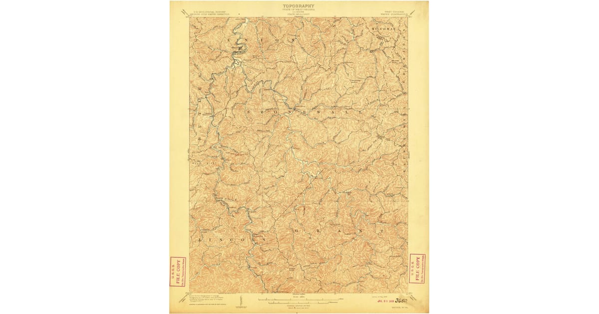 1909 Map of Wayne, WV — High-Res | Pastmaps