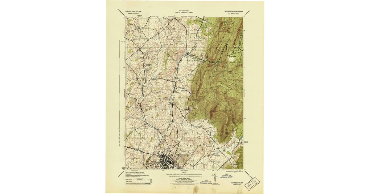 1944 Map of Waynesboro, PA — High-Res | Pastmaps