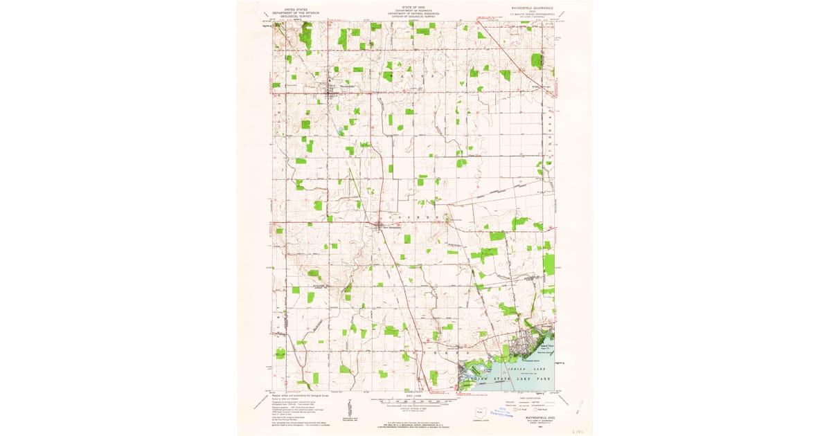 1961 Map of Waynesfield, OH — High-Res | Pastmaps