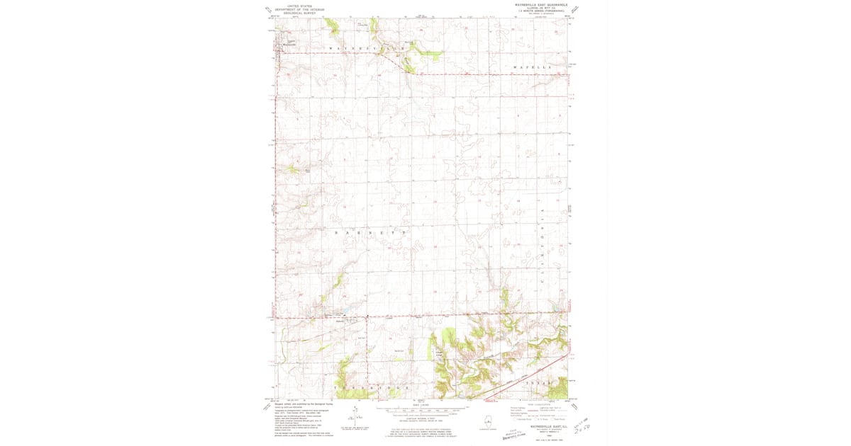 1980 Map of Waynesville East, De Witt County, IL — High-Res | Pastmaps