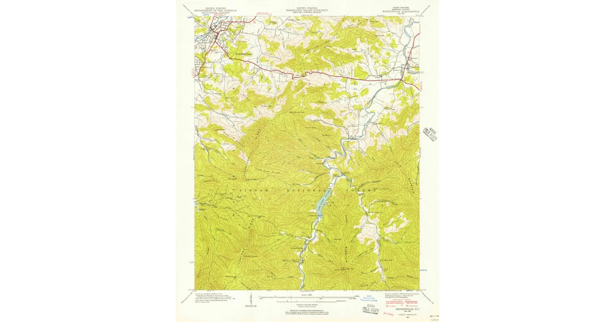 1941 Map of Waynesville, NC — High-Res | Pastmaps