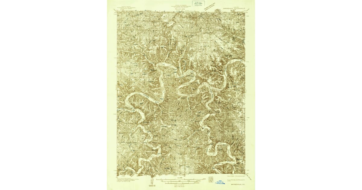 Old Maps of Waynesville, MO for Hiking & Exploration | Pastmaps