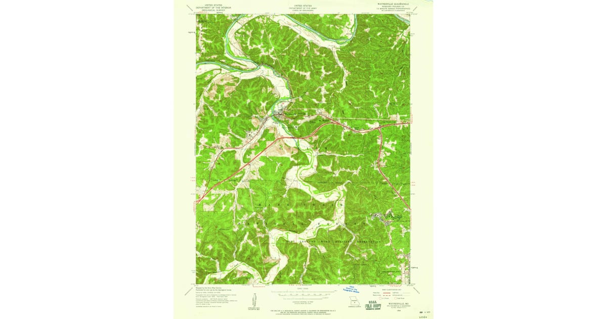 1954 Map of Waynesville, MO — High-Res | Pastmaps