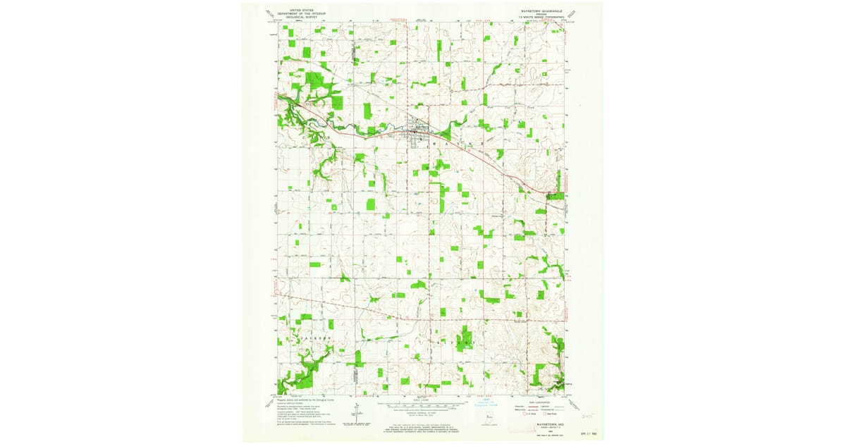 1962 Map of Waynetown, IN — High-Res | Pastmaps