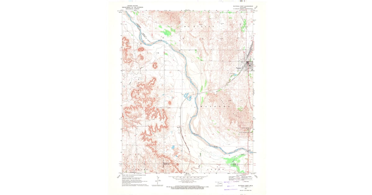 1969 Map of Waynoka West, Woods County, OK — High-Res | Pastmaps